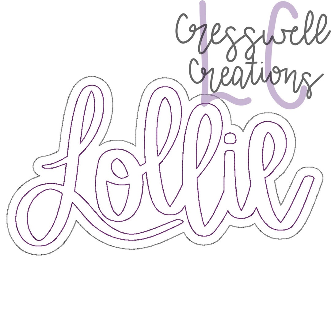 Lollie Bean Stitch Double Applique Machine Embroidery Design - Etsy