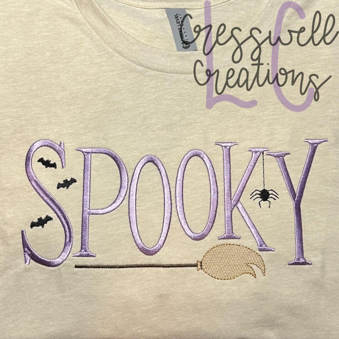 Spooky Machine Embroidery Design - Etsy