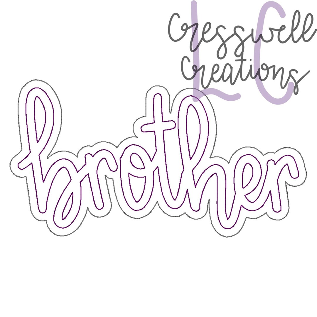 Brother Bean Stitch Double Applique Machine Embroidery Design - Etsy