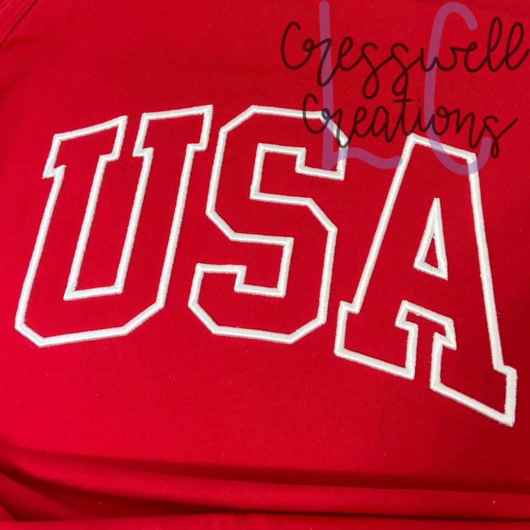 USA 3D Puff Machine Embroidery Design - Etsy