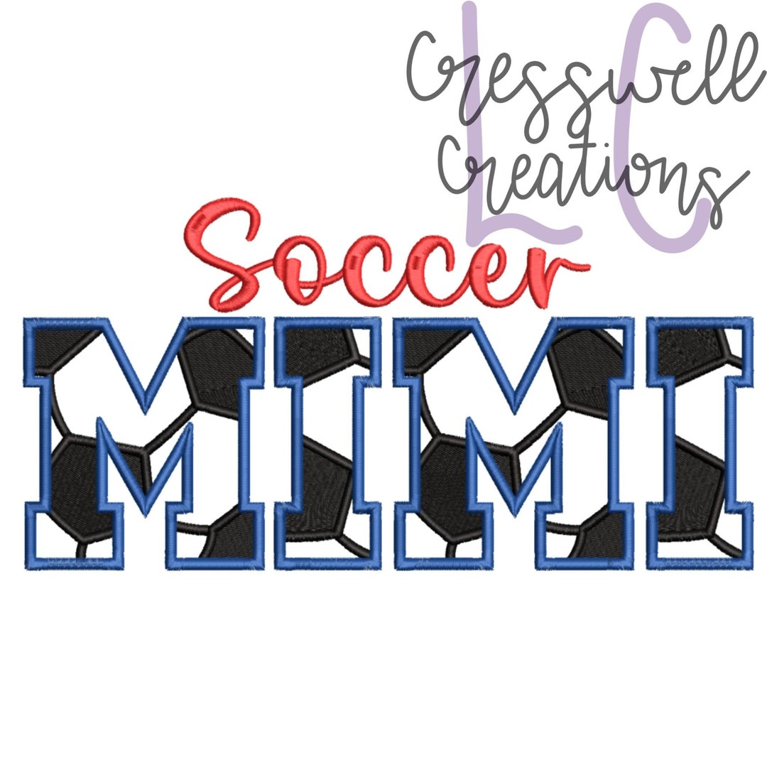 Soccer Mimi Applique Machine Embroidery Design // Includes Ball Design ...