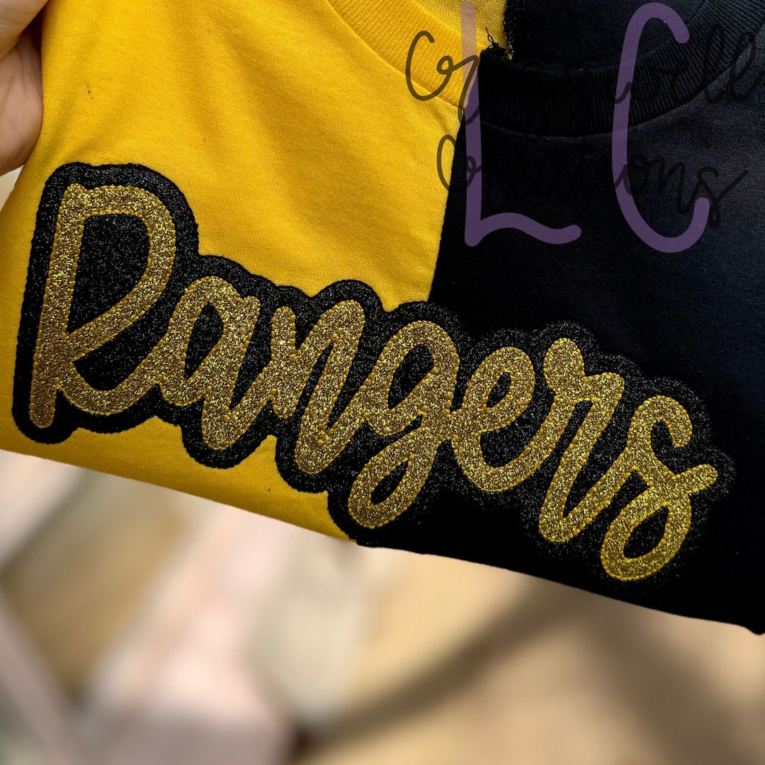 High School Mascot Rangers Bean Stitch Double Applique Machine ...