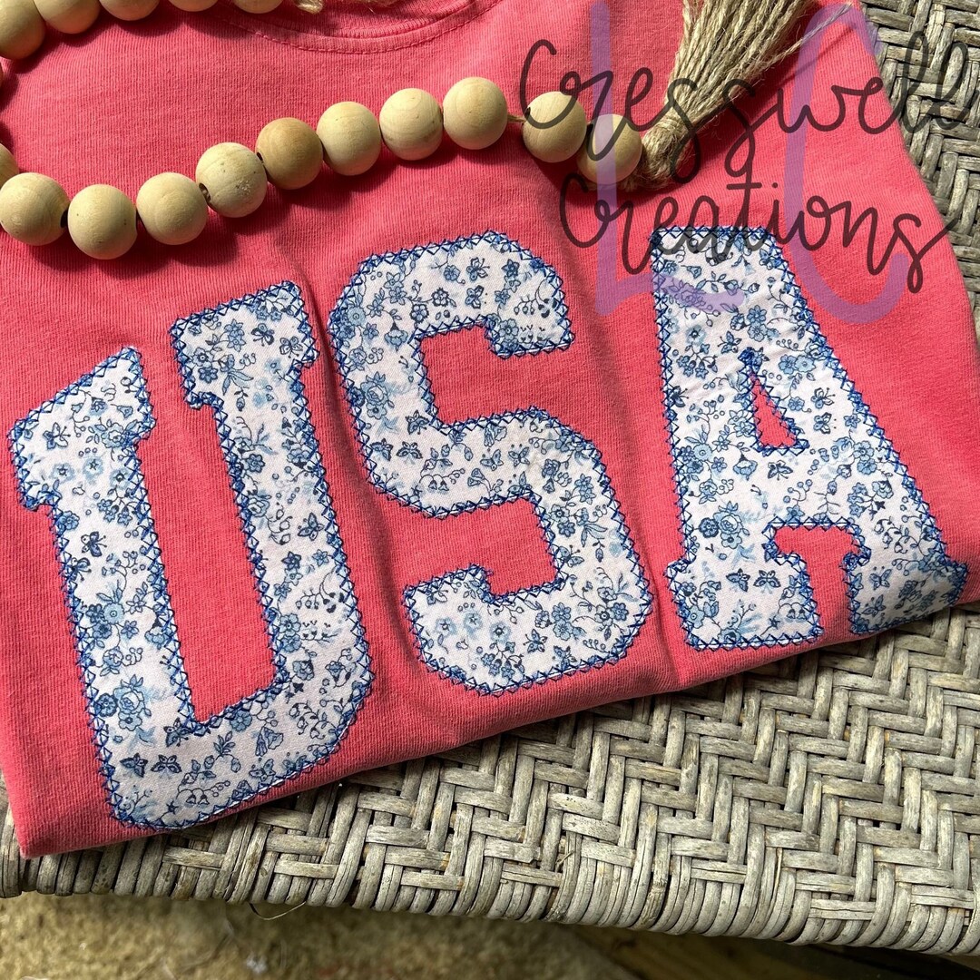 USA Diamond Stitch Applique Machine Embroidery Design - Etsy