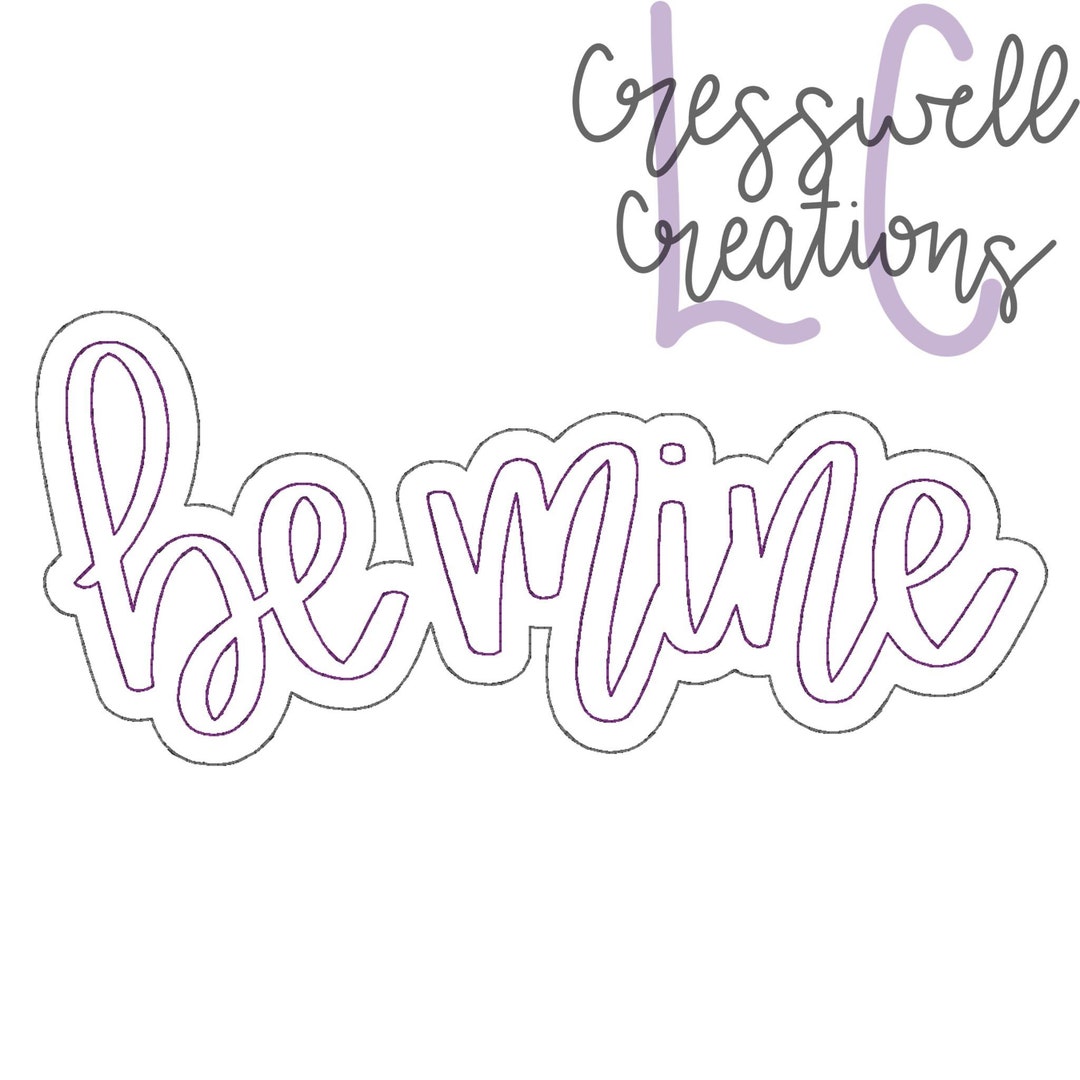 Be Mine Bean Stitch Double Applique Machine Embroidery Design - Etsy