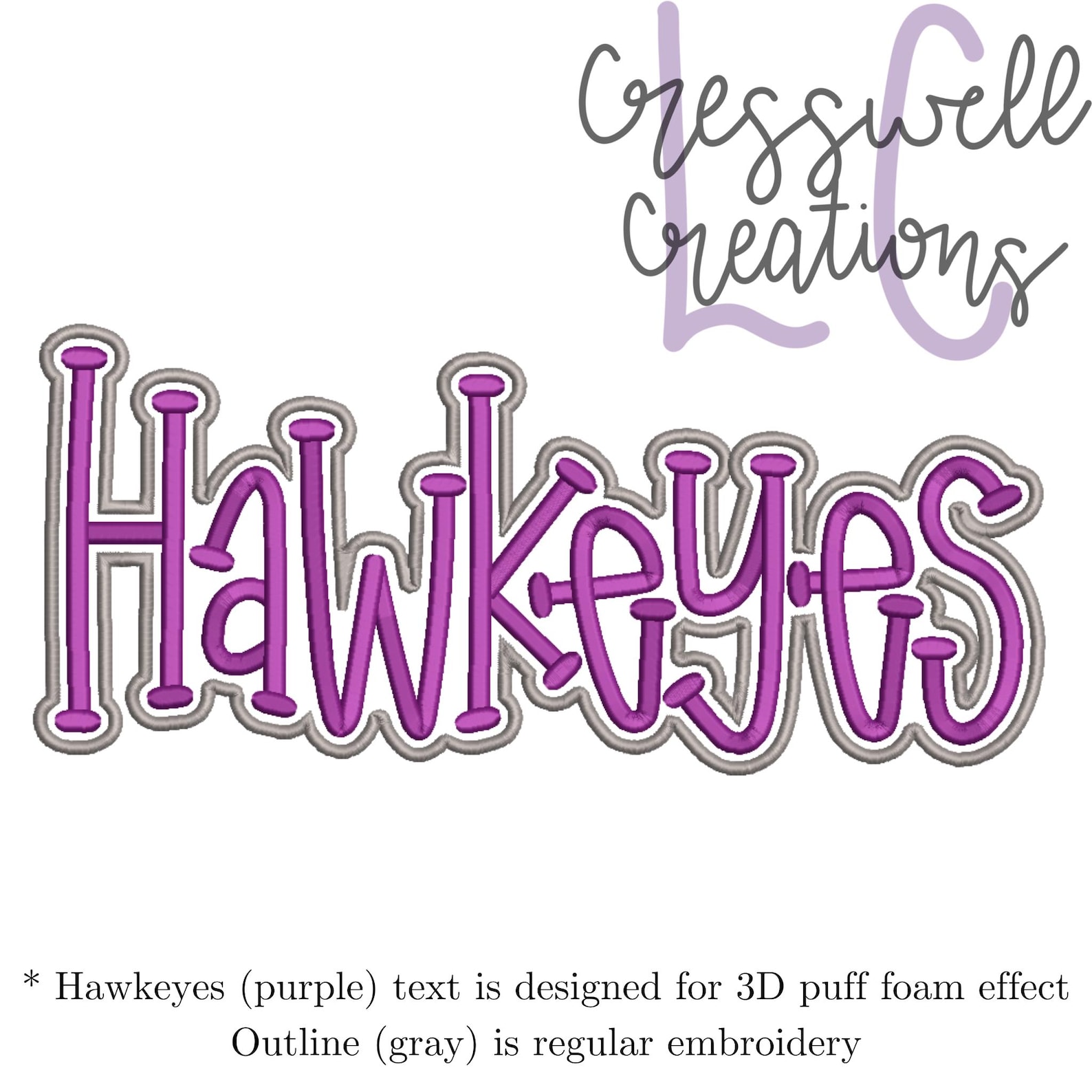 High School Mascot Hawkeyes 3D Puff Machine Embroidery Design - Etsy