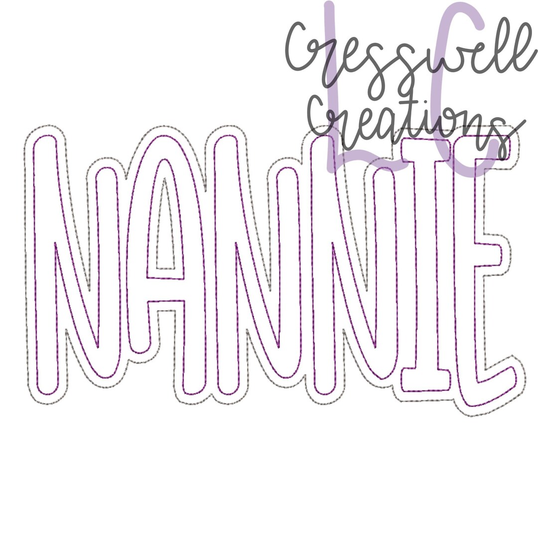 Nannie Bean Stitch Double Applique Machine Embroidery Design - Etsy