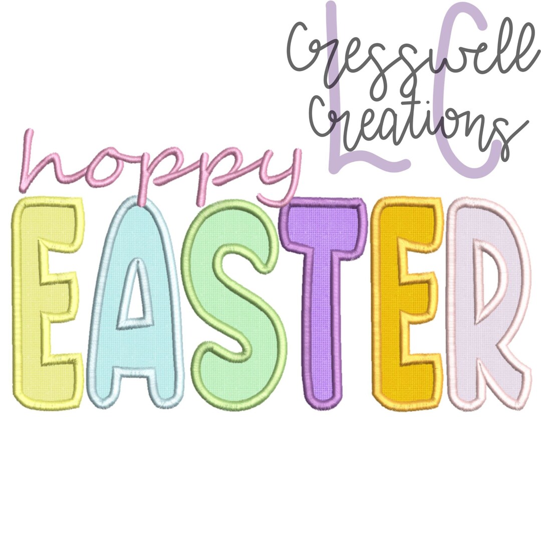 Hoppy Easter Applique Machine Embroidery Design - Etsy