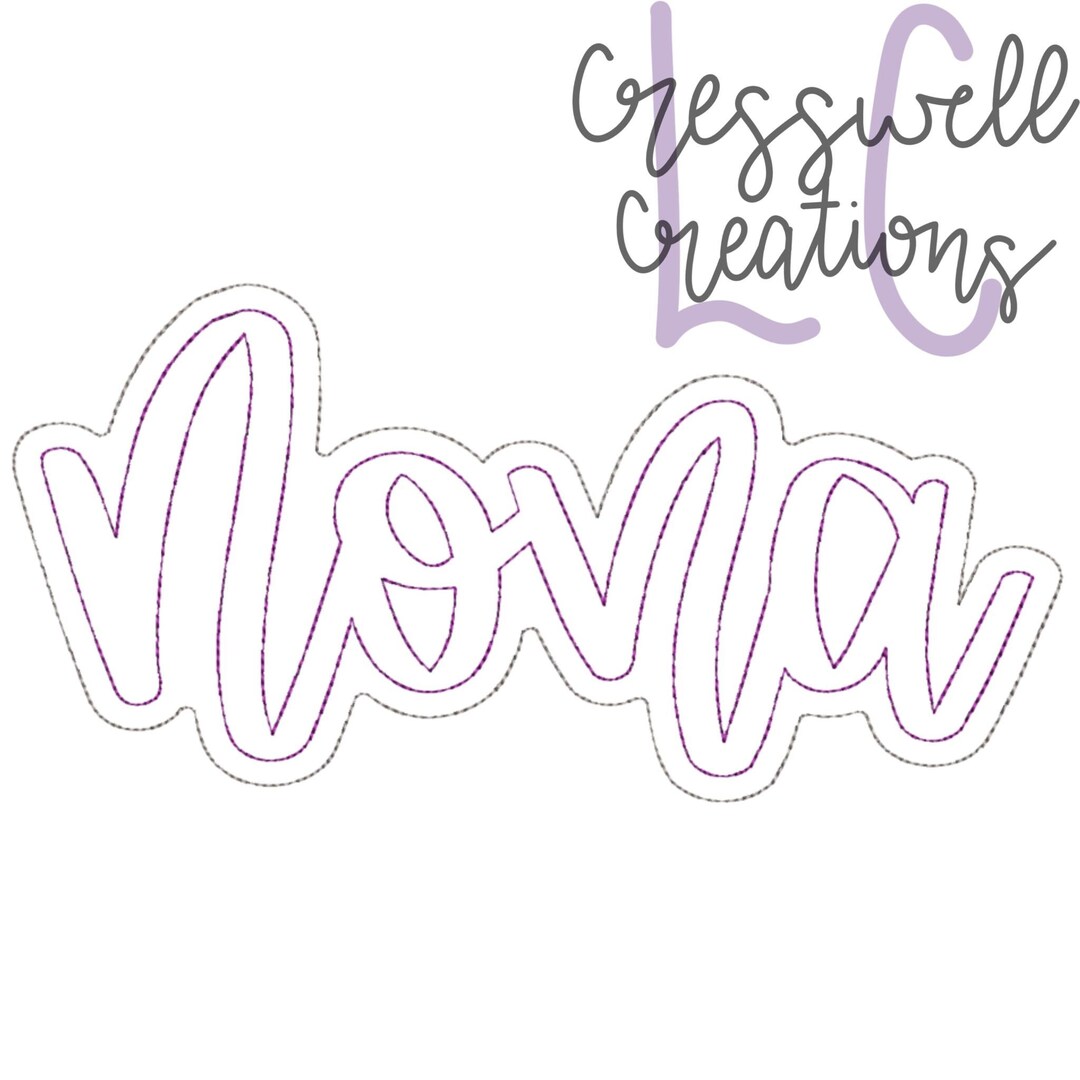 Nona Bean Stitch Double Applique Machine Embroidery Design - Etsy