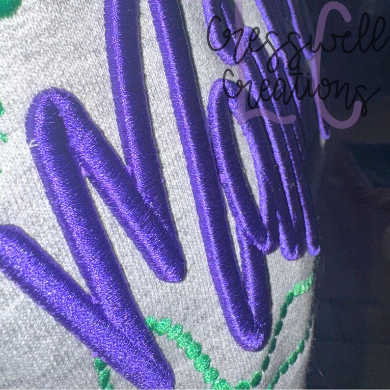 Mardi Gras 3D Puff Script Machine Embroidery Design - Etsy
