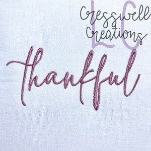 Fall Season Thankful Satin Machine Embroidery Design - Etsy