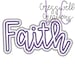 Faith Satin Stitch Double Applique Machine Embroidery Design - Etsy