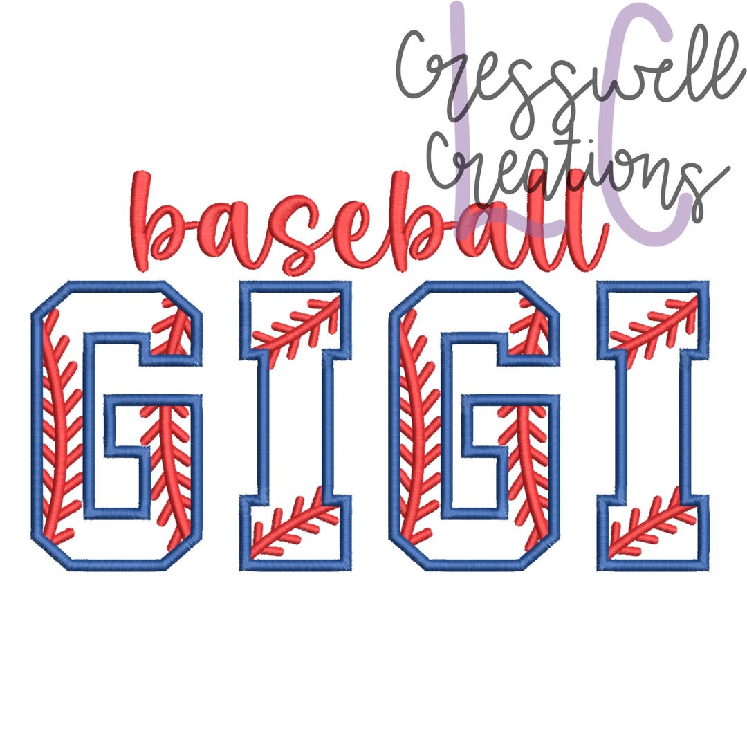 Baseball GIGI Applique Machine Embroidery Design // Includes Laces ...