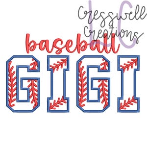 Baseball GIGI Applique Machine Embroidery Design // Includes Laces ...
