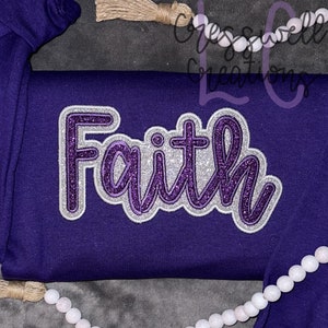 Faith Satin Stitch Double Applique Machine Embroidery Design - Etsy