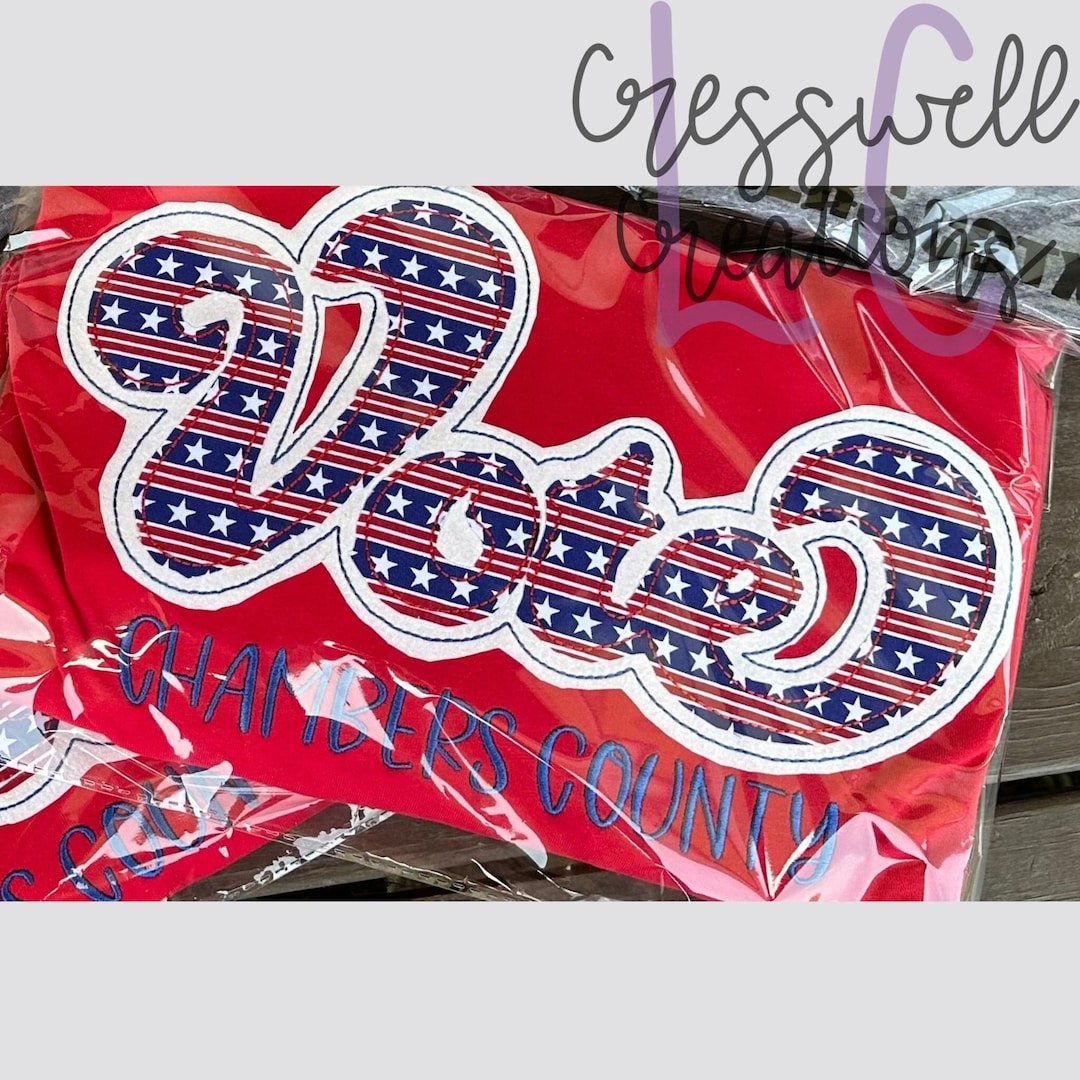 Vote Bean Stitch Double Applique Machine Embroidery Design - Etsy