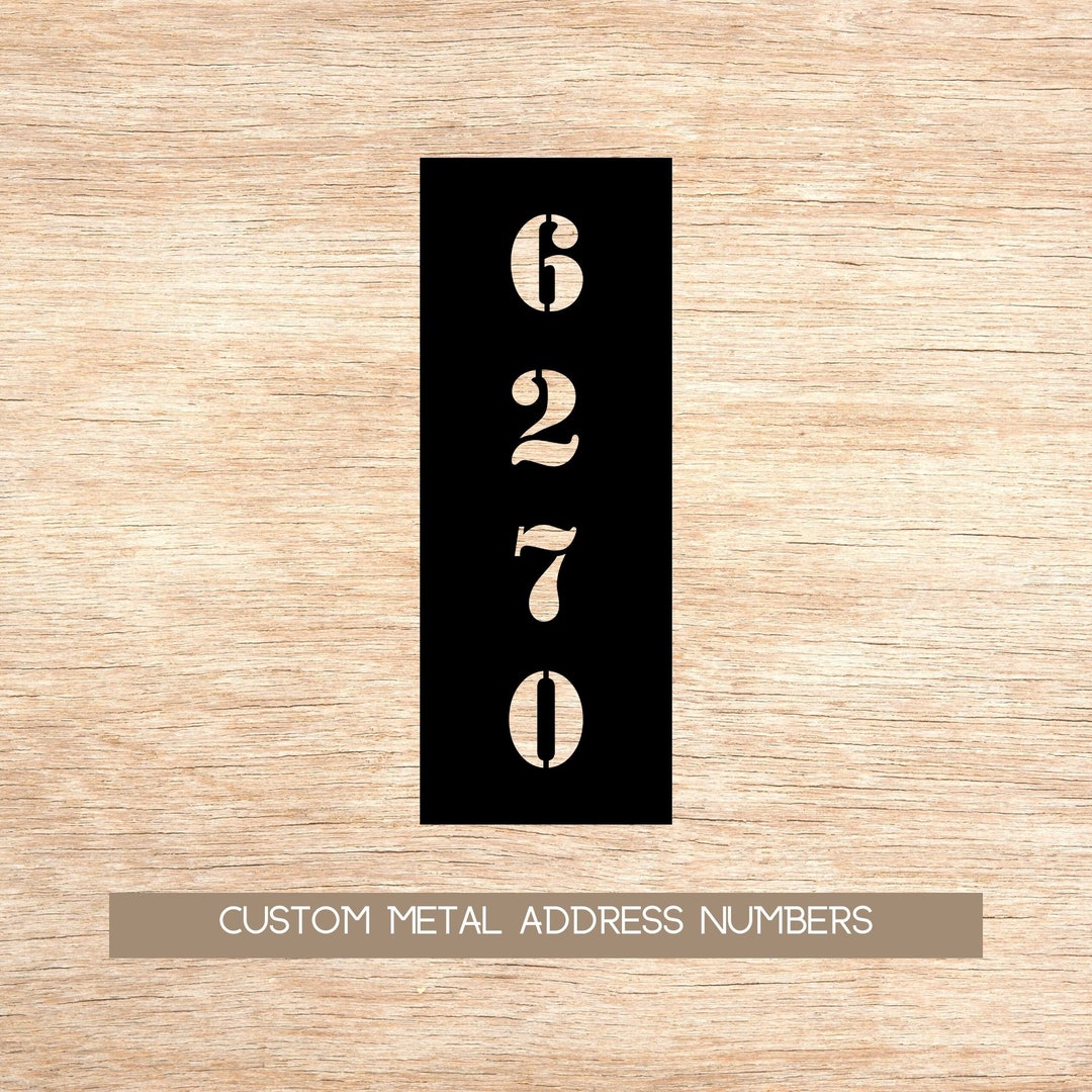 Personalized Vertical House Numbers, House Door Number, Custom Modern ...