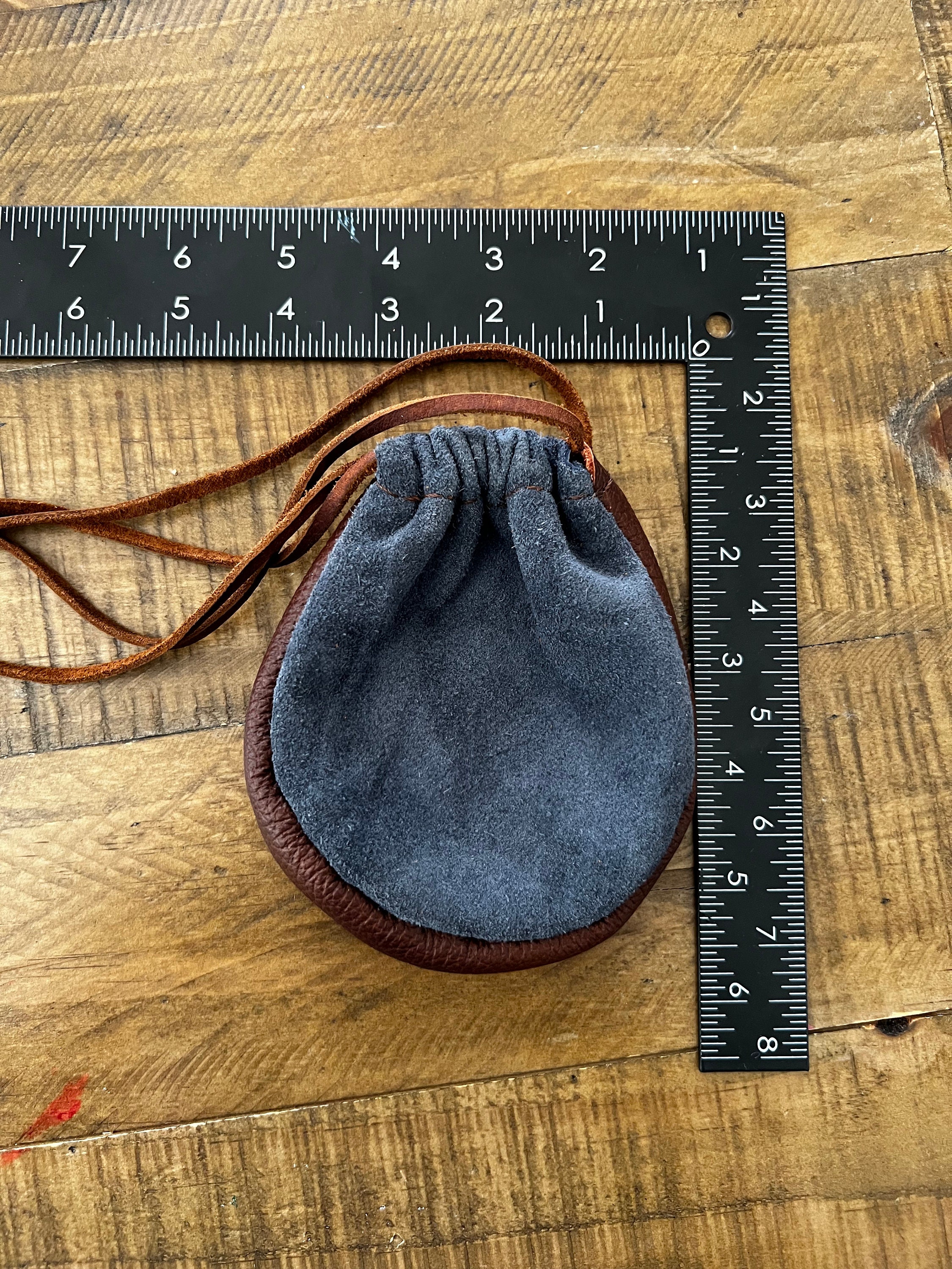 Handmade Leather Pouch Coin Bag Dice Bag Custom Crystal Pouch Medicine ...