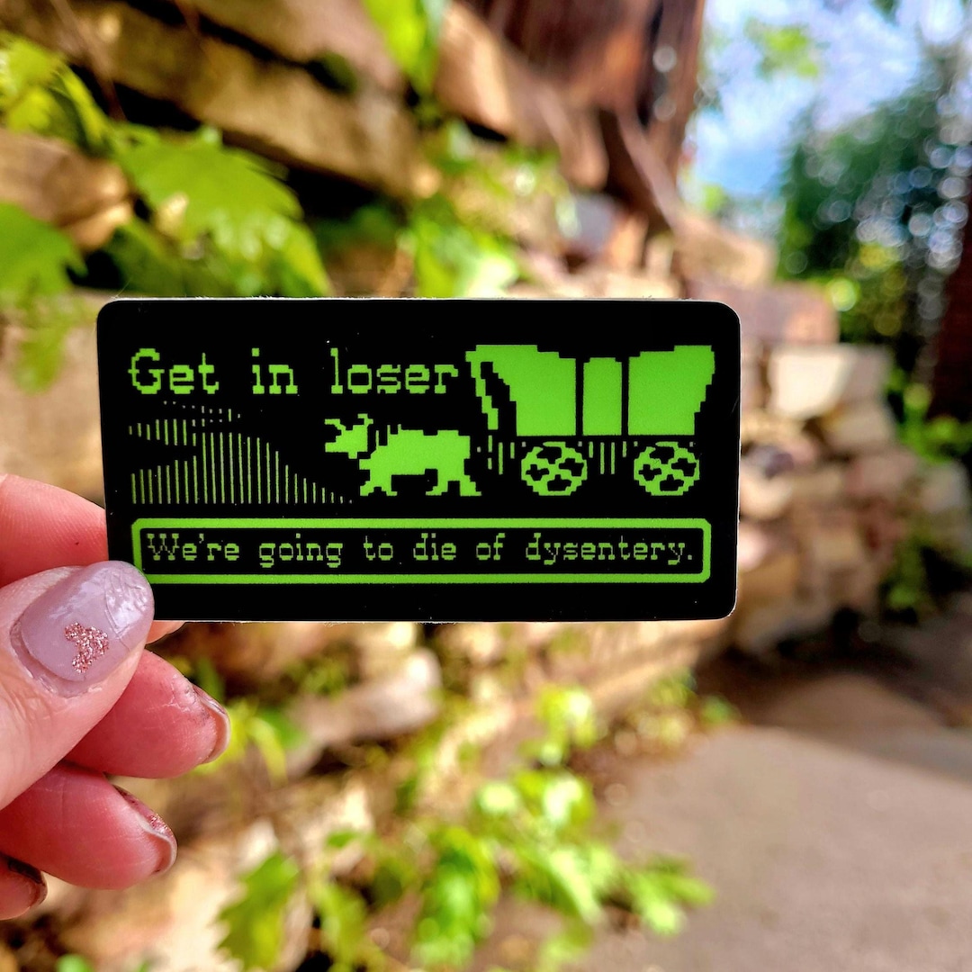 Oregon Trail Sticker: Funny Retro 90s Dysentery Meme Decal - Etsy