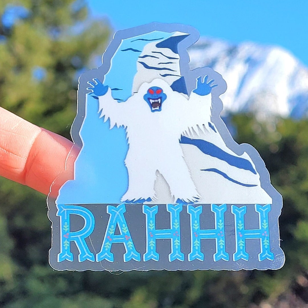 Matterhorn Yeti Roar Sticker, Disney Mountains Water Bottle Decal ...