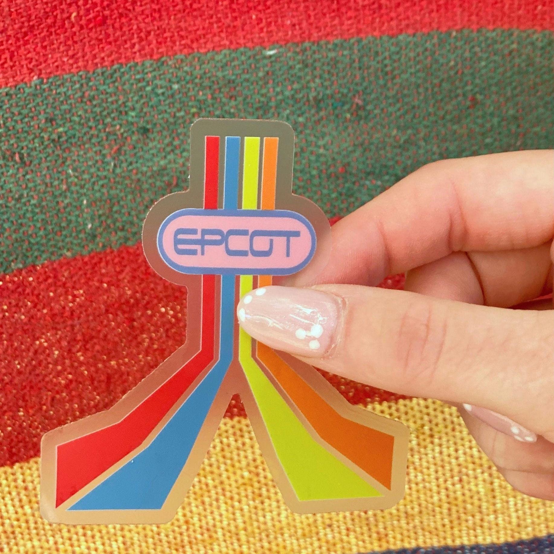EPCOT Center Retro Sticker: Walt Disney World 1980s Rainbow Vinyl Decal ...