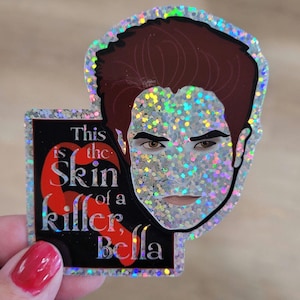 Sparkling Edward Cullen Sticker, Twilight Inspired Water Bottle Decal ...