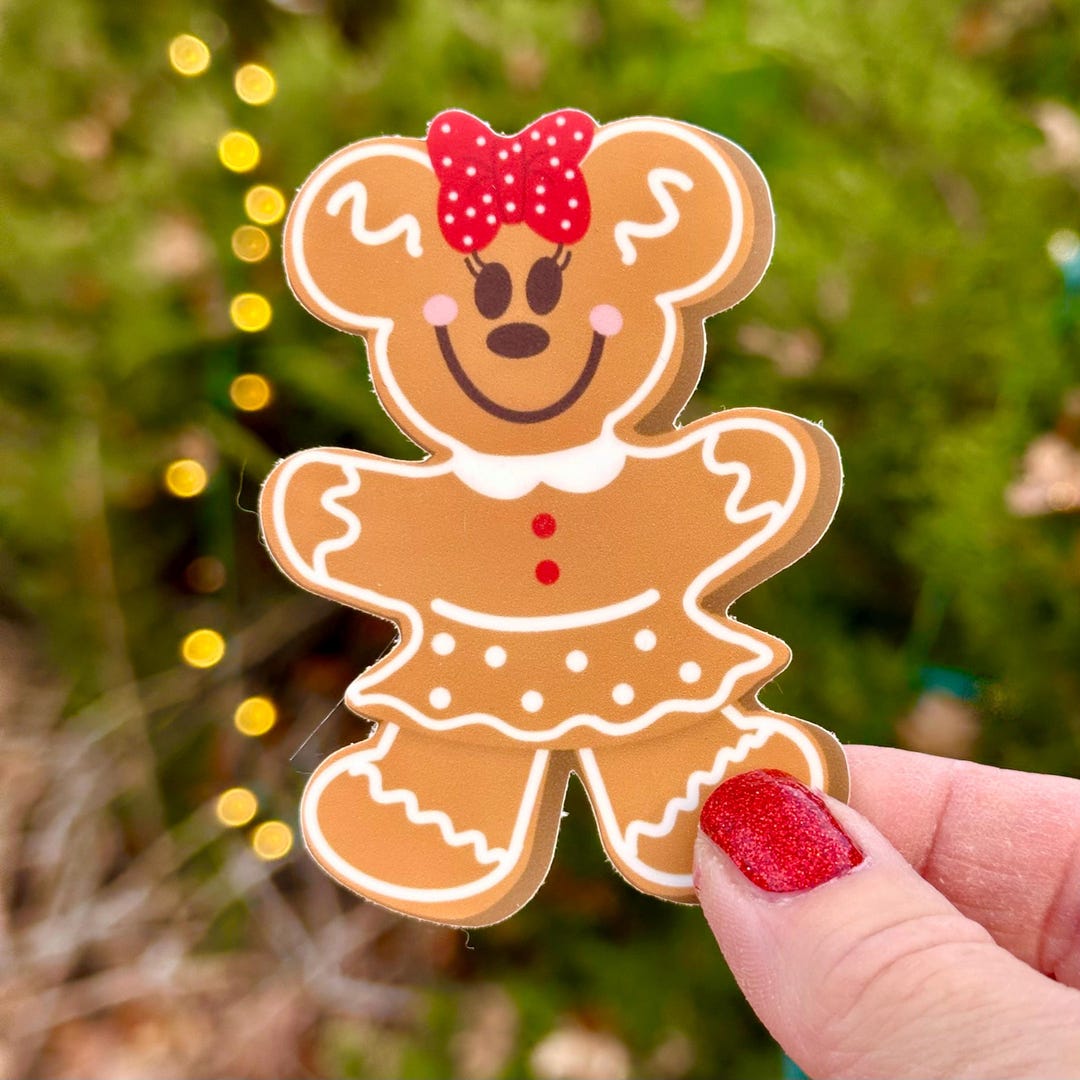 Minnie Gingerbread Sticker: Disneyland Christmas Holiday Decal - Etsy