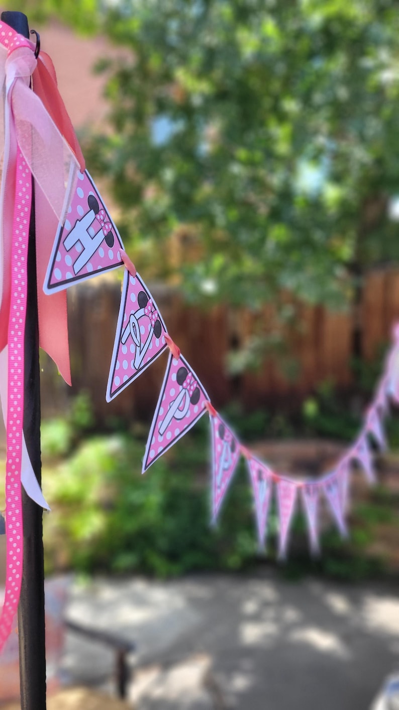 Minnie Mouse Birthday Banner: DIY Printable Party Garland (digital ...