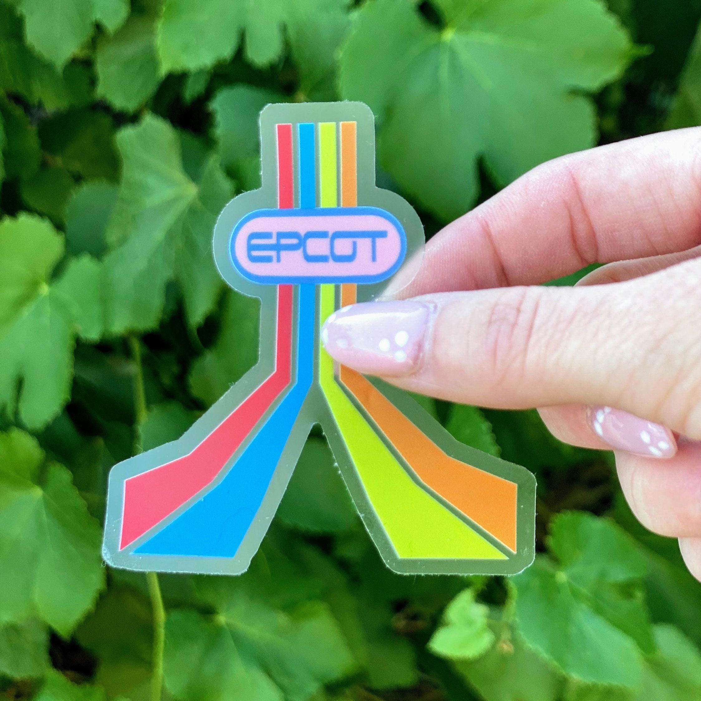 EPCOT Center Retro Sticker: Walt Disney World 1980s Rainbow Vinyl Decal ...