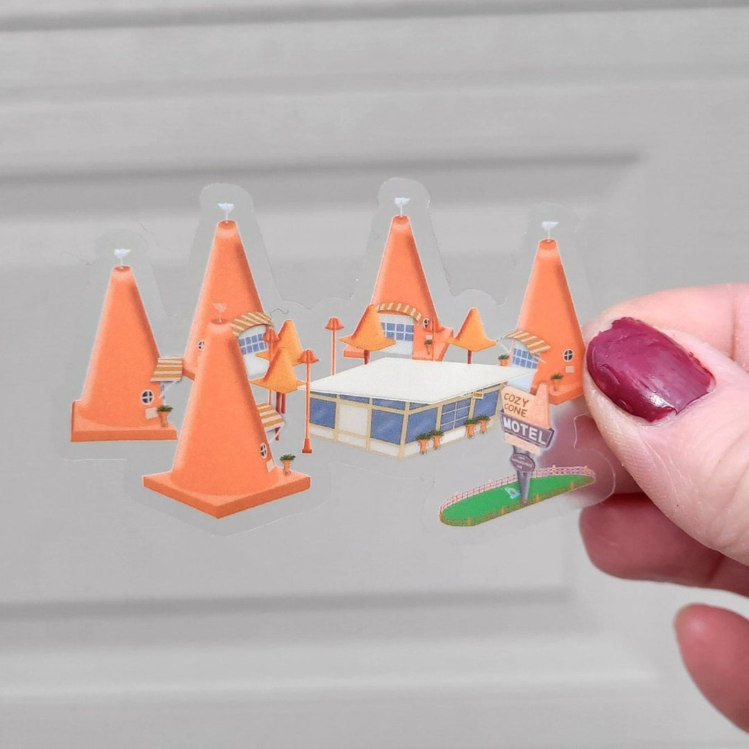 Cozy Cone Motel Sticker, Cars Land Water Bottle Decal, Disneyland ...