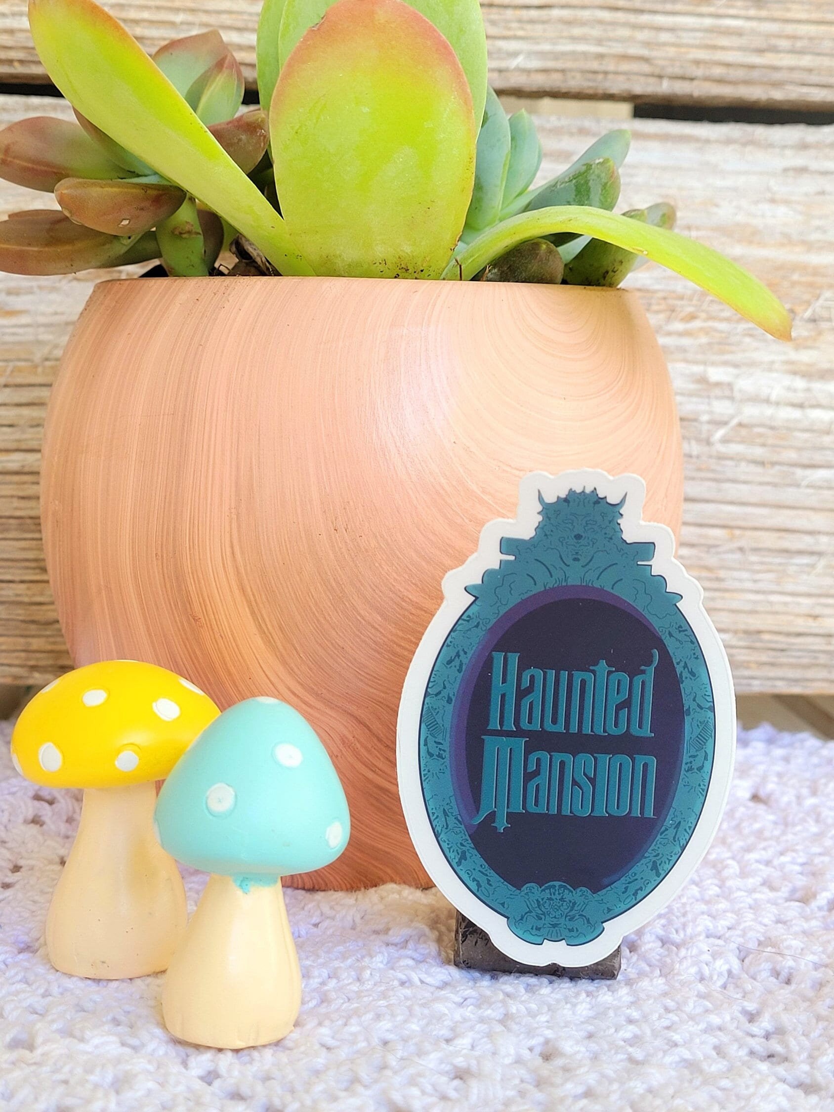 Haunted Mansion Gate Sign Sticker Disneyland Attraction Water Bottle ...