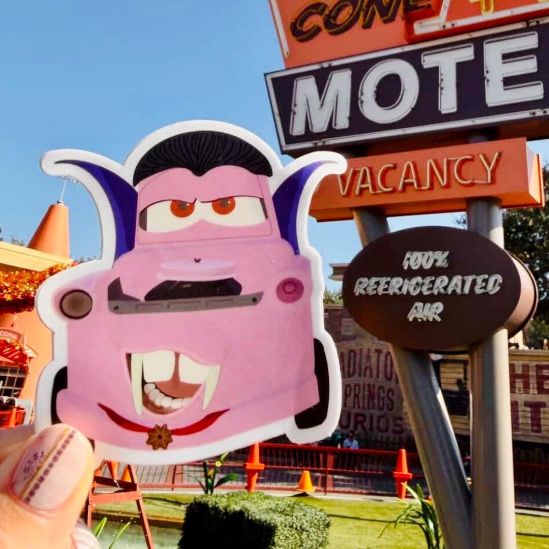 Halloween Mater Sticker: Cars Land Vampire Vinyl Decal - Etsy