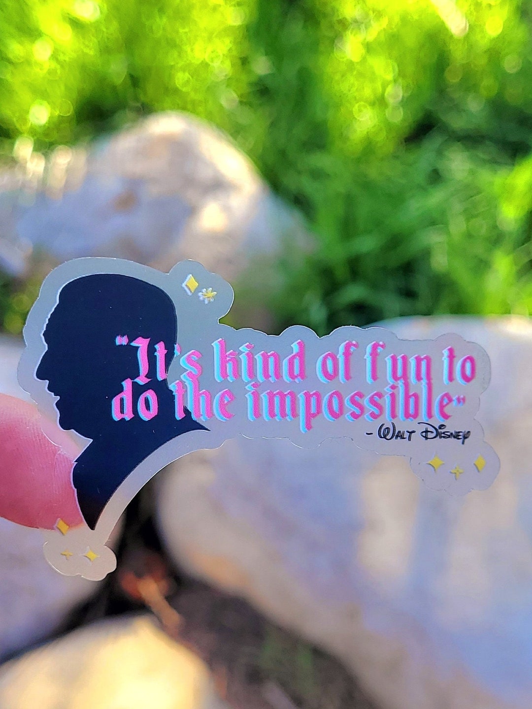 Walt Disney Profile Sticker: It's Kind of Fun Quote Vinyl Decal - Etsy