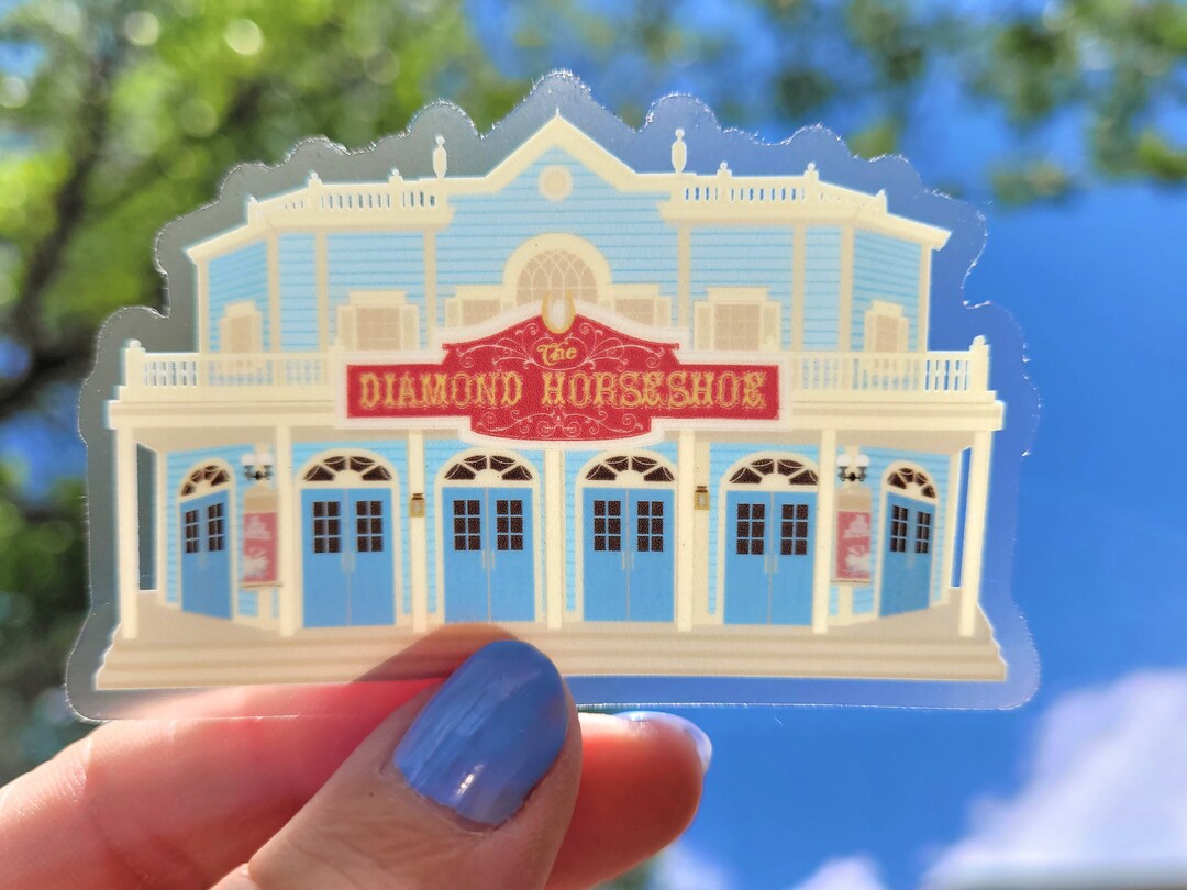 Magic Kingdom Diamond Horseshoe Sticker Frontierland Saloon Water ...