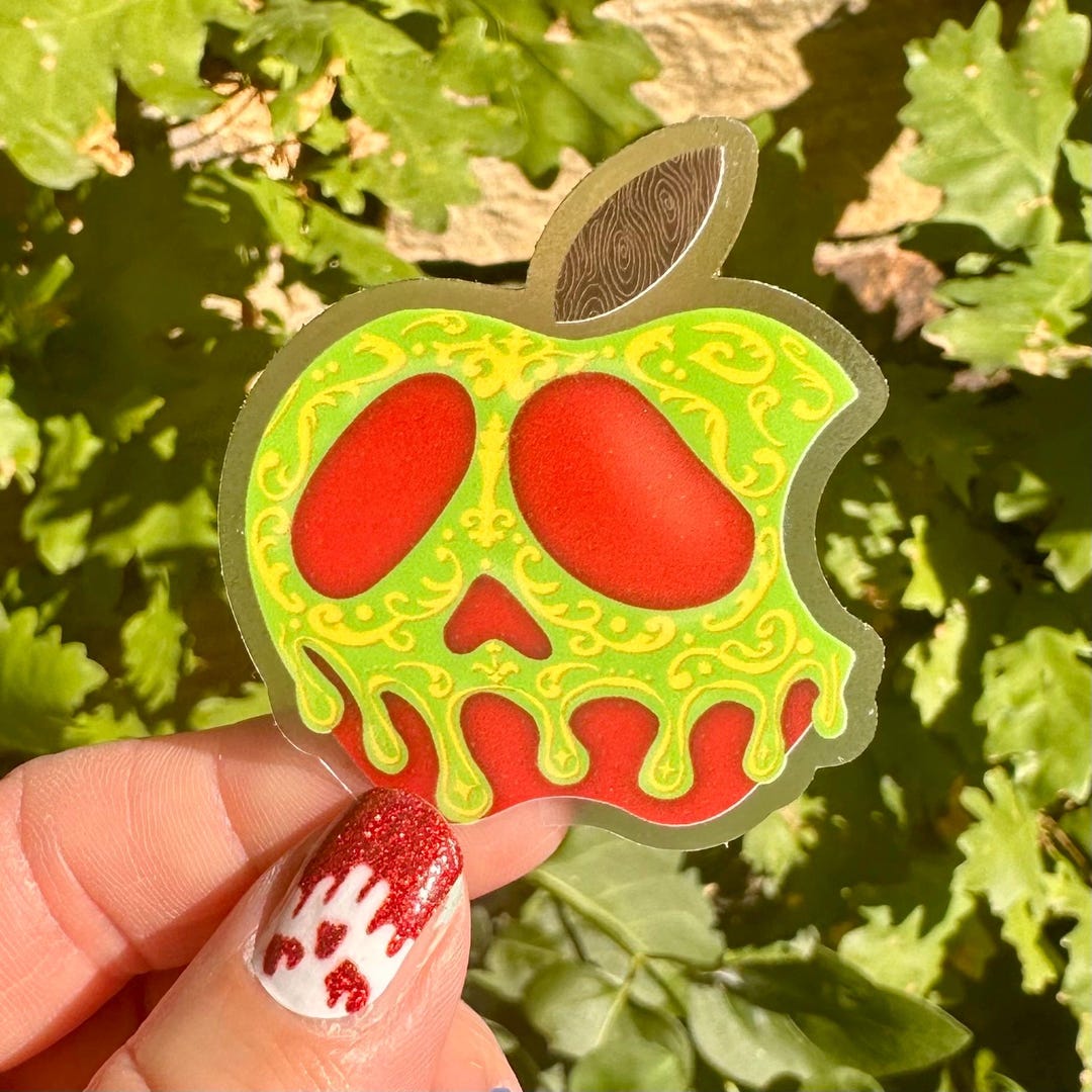 Poisoned Apple Sticker: Disney Enchanted Vinyl Decal for iPhone & iPad ...