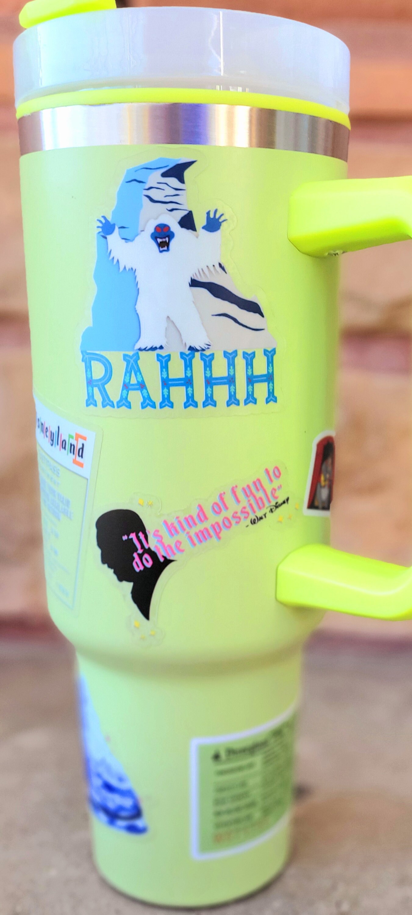 Matterhorn Yeti Roar Sticker Disney Mountains Water Bottle Decal Disney ...