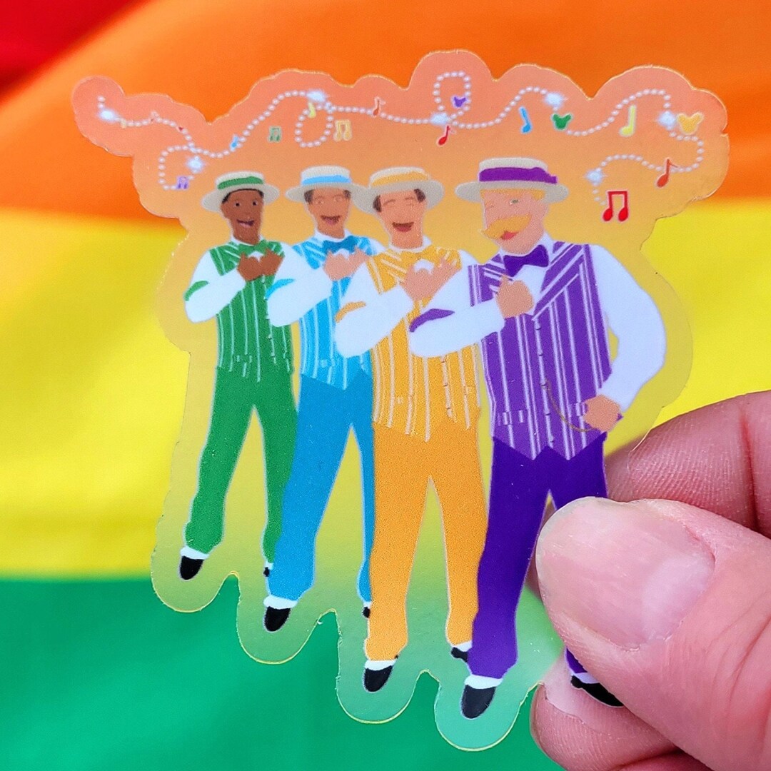 Dapper Dans Rainbow Sticker, Mickey-shaped Pride Water Bottle Decal ...