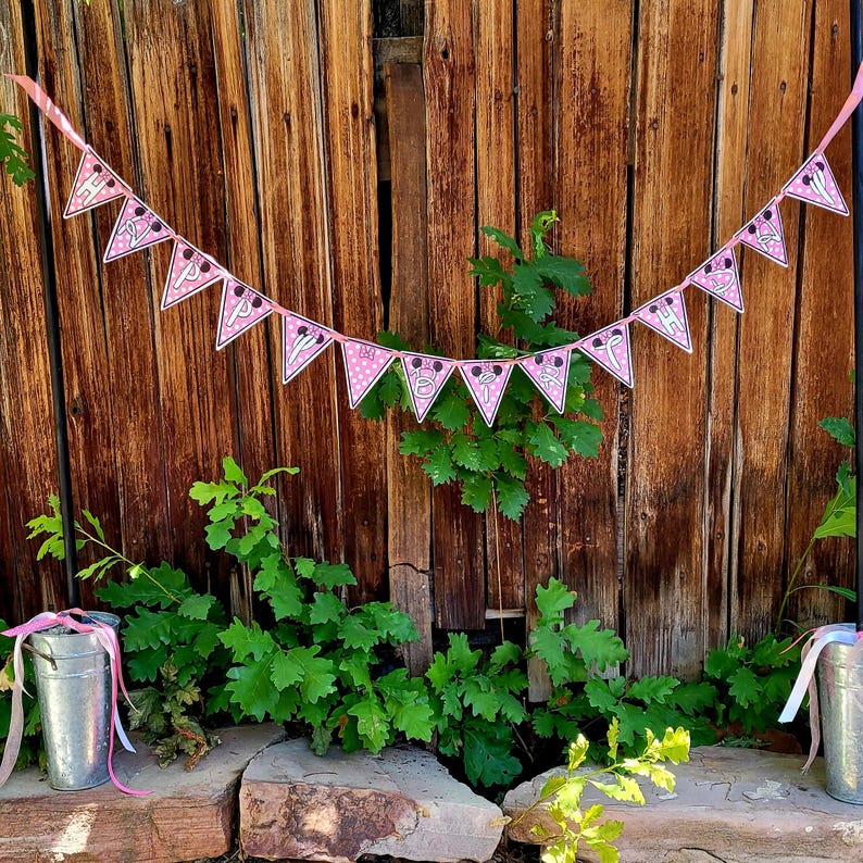 Minnie Mouse Birthday Banner: DIY Printable Party Garland (digital ...