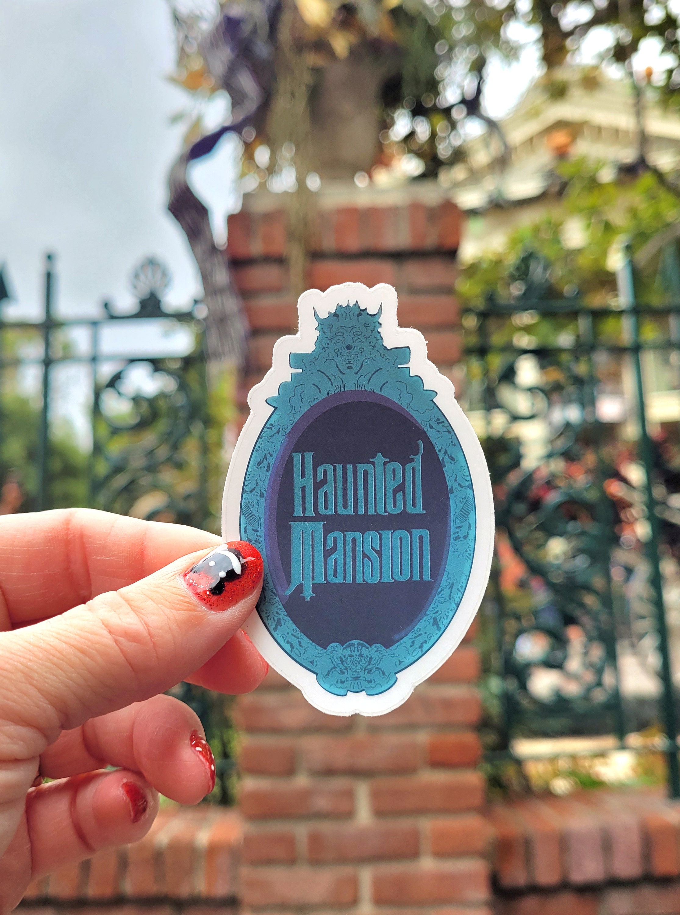 Haunted Mansion Gate Sign Sticker: Waterproof Vinyl Decal - Etsy