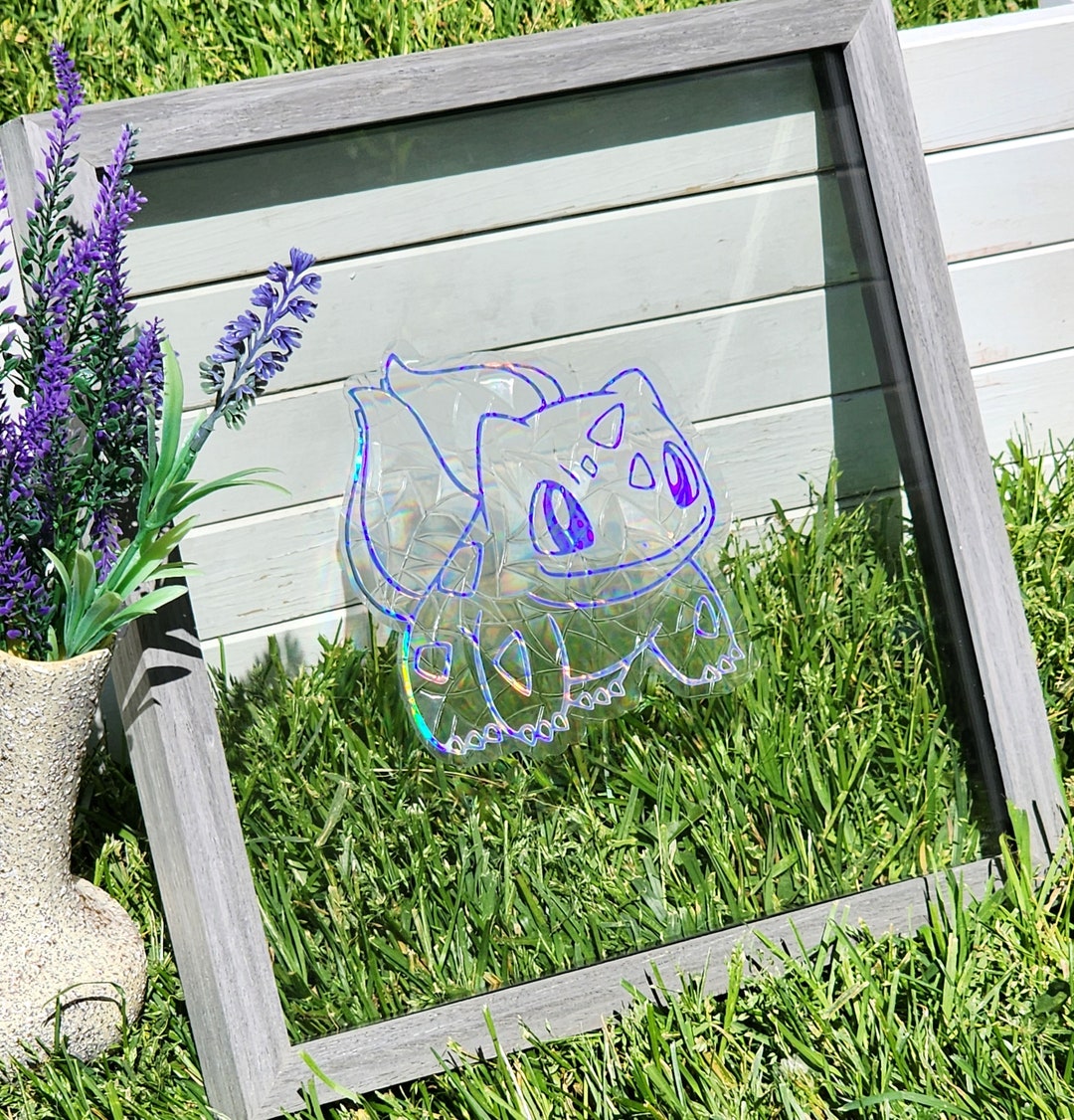 Bulbasaur Pokemon Rainbow Suncatcher, Suncatcher Sticker, Reusable ...