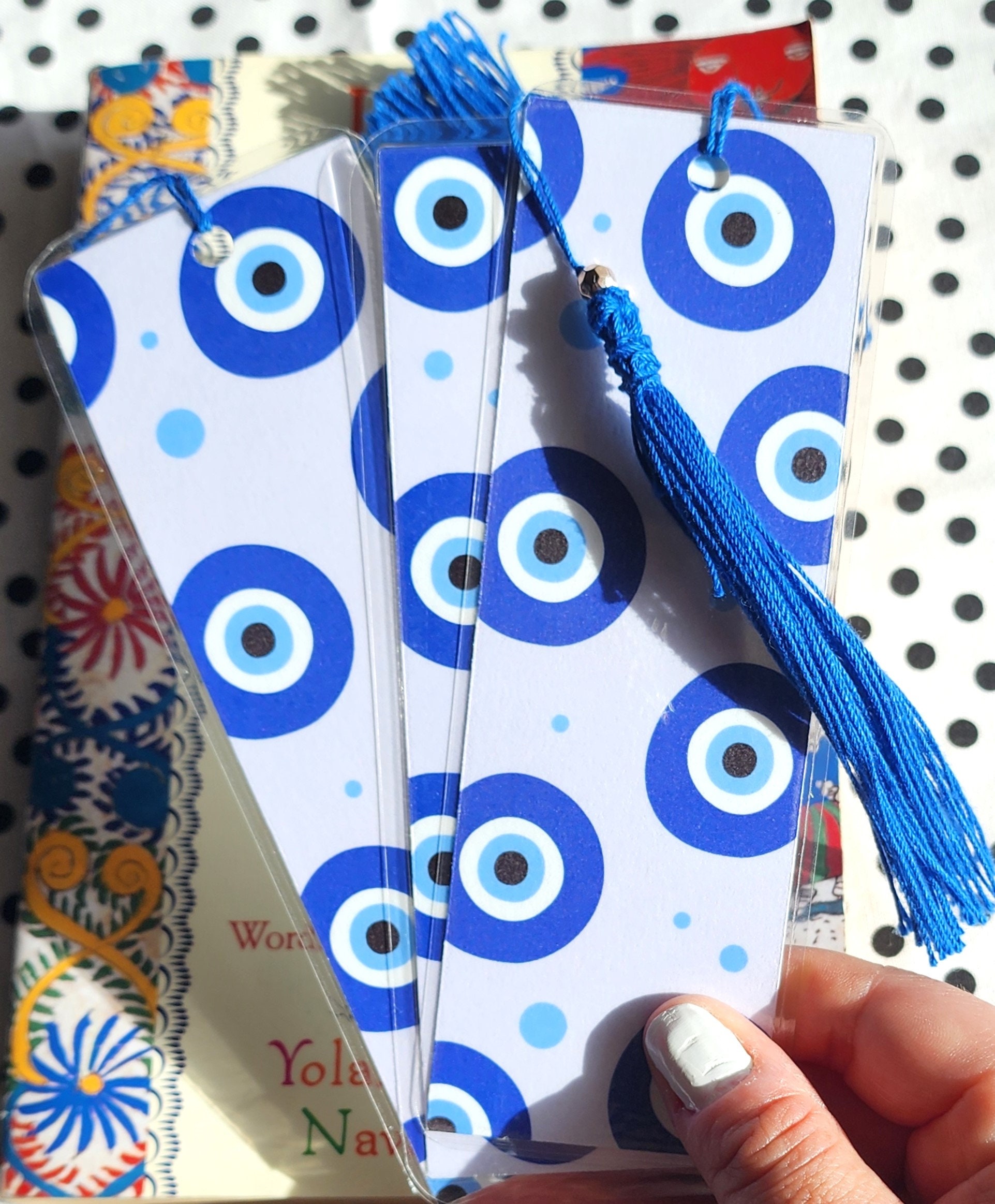 Evil Eye Double Sided Bookmark, Handmade Bookmark, Gift for Readers ...