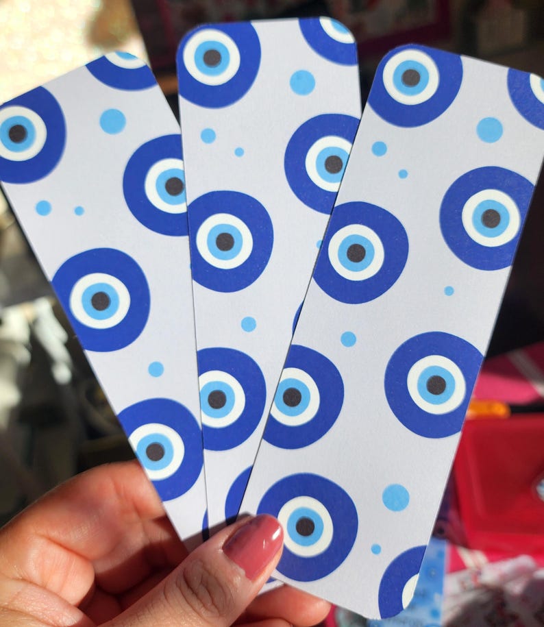 Evil Eye Bookmark, Handmade, Gift for Readers, Book Club, Bookmarks ...