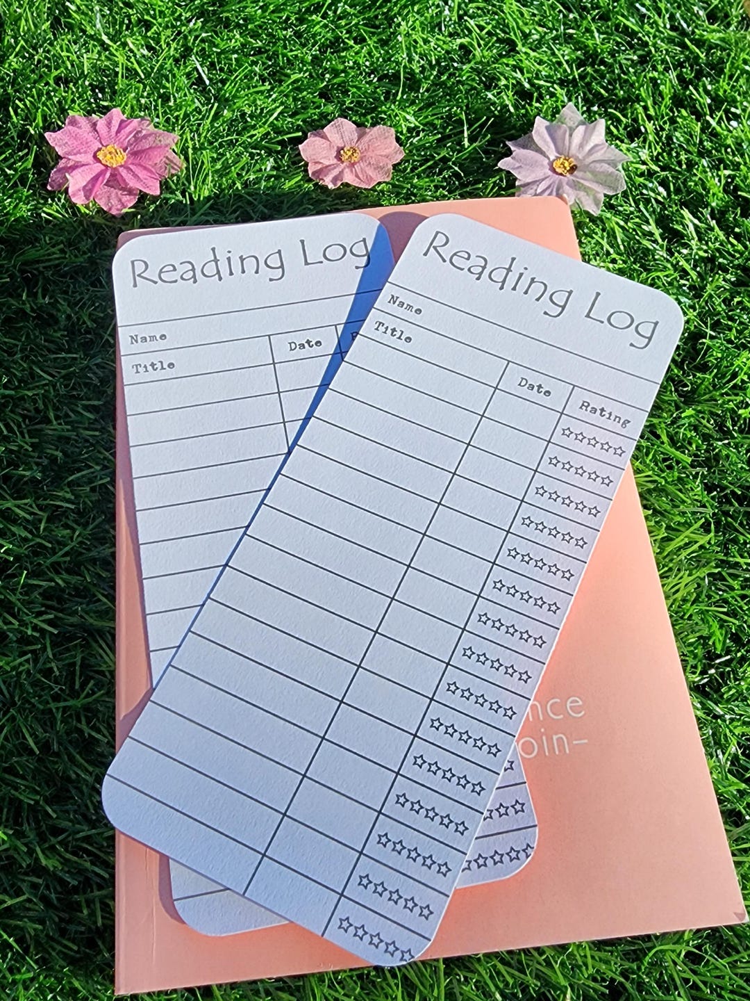 Reading Log Bookmark, Library Card Style, Book Review Tracker - Etsy