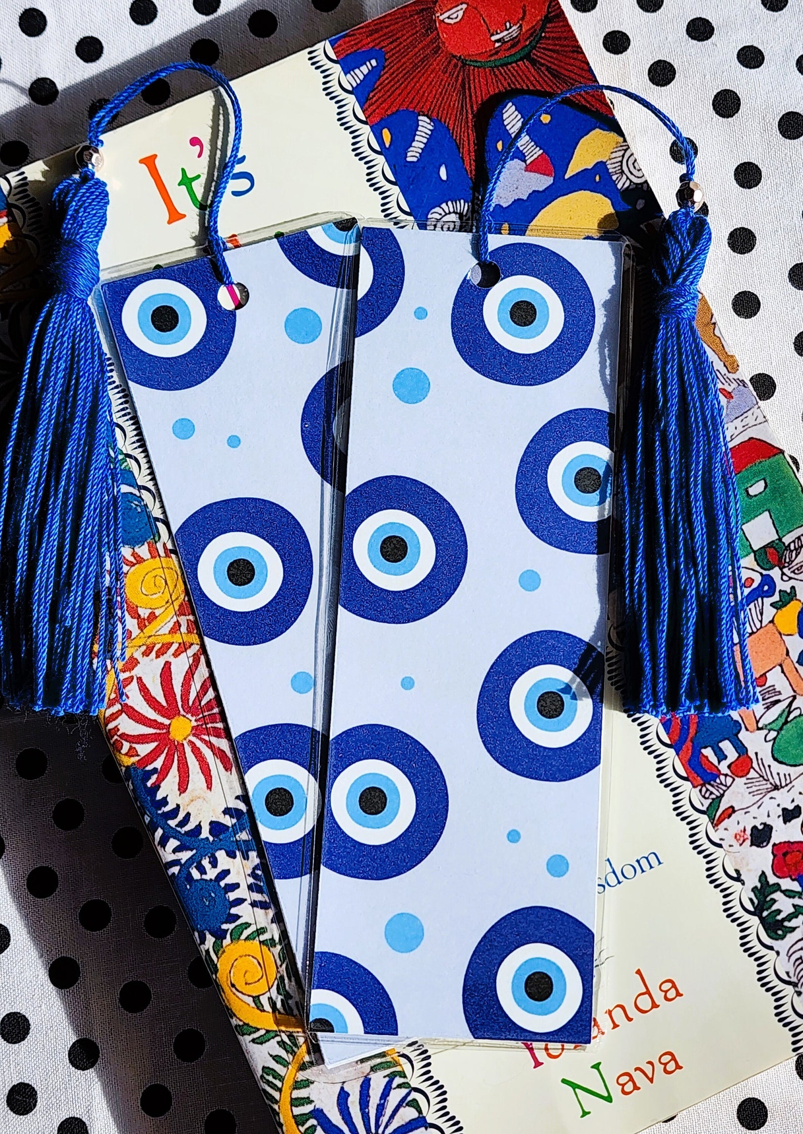 Evil Eye Double Sided Bookmark, Handmade Bookmark, Gift for Readers ...