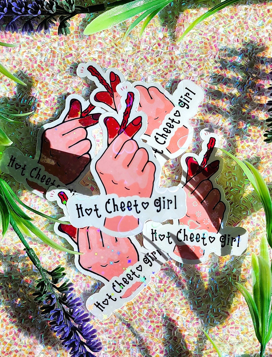Hot Cheeto Girl Sticker: Holographic Laptop Sticker - Etsy