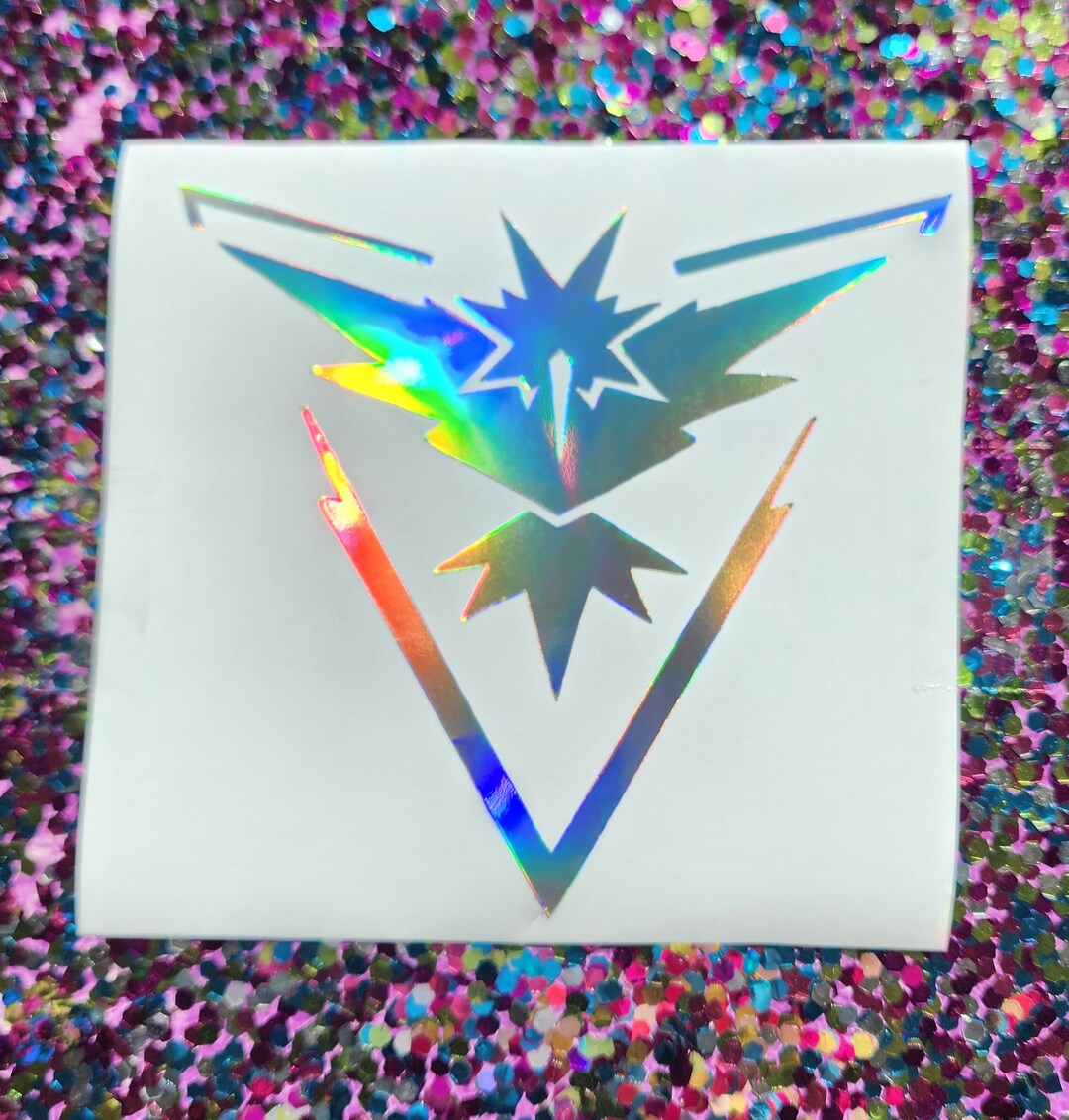 Pokemon Go Team Vinyl Decals, Team Instinct, Holographic Decal ...