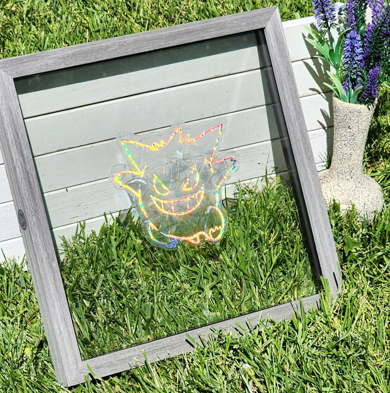 Gengar Pokemon: Rainbow Suncatcher, Suncatcher Sticker, Reusable Vinyl ...