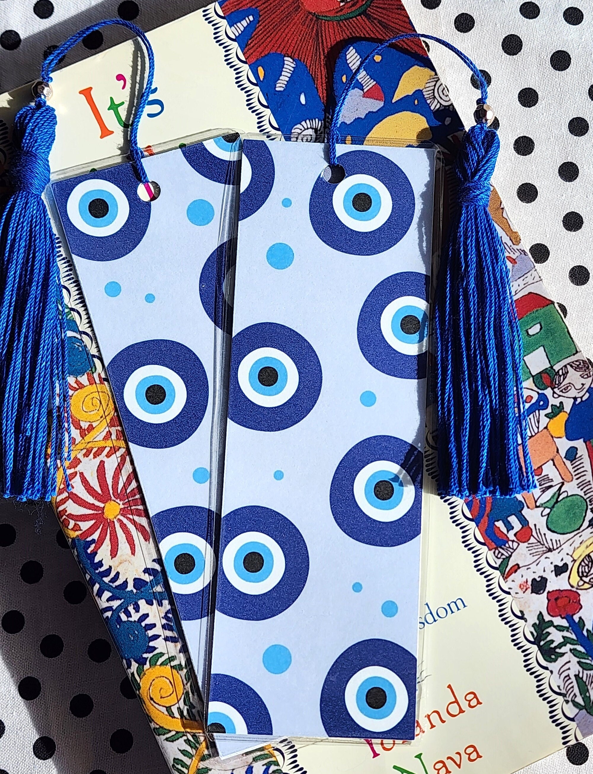 Evil Eye Double Sided Bookmark, Handmade Bookmark, Gift for Readers ...