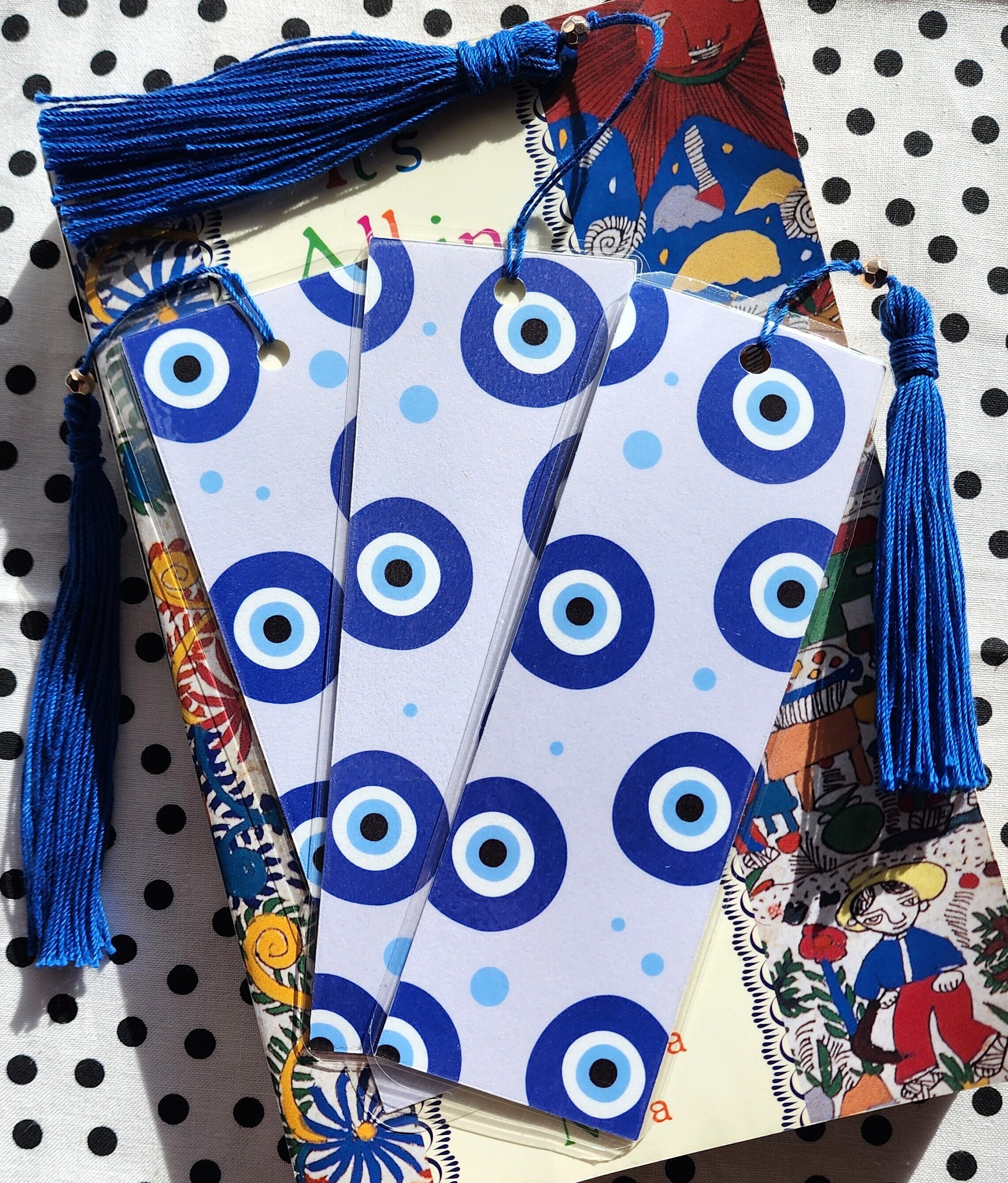 Evil Eye Double Sided Bookmark, Handmade Bookmark, Gift for Readers ...