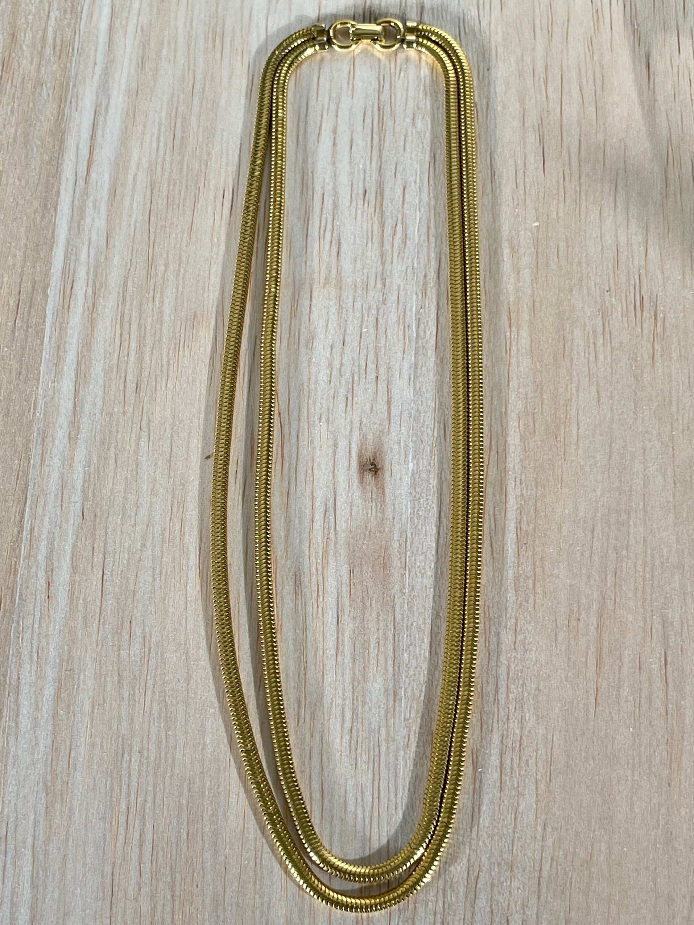 Forstner Gold-filled Double Snake Chain Necklace Elegant - Etsy
