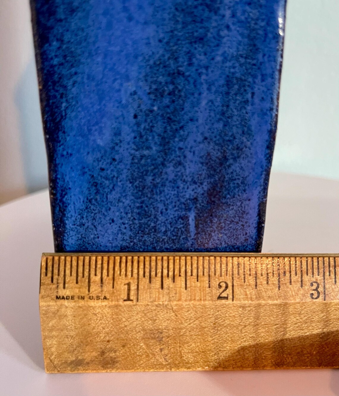 Minimal Rectangular Vase - Studio Pottery Vase With Embossed Spirals ...